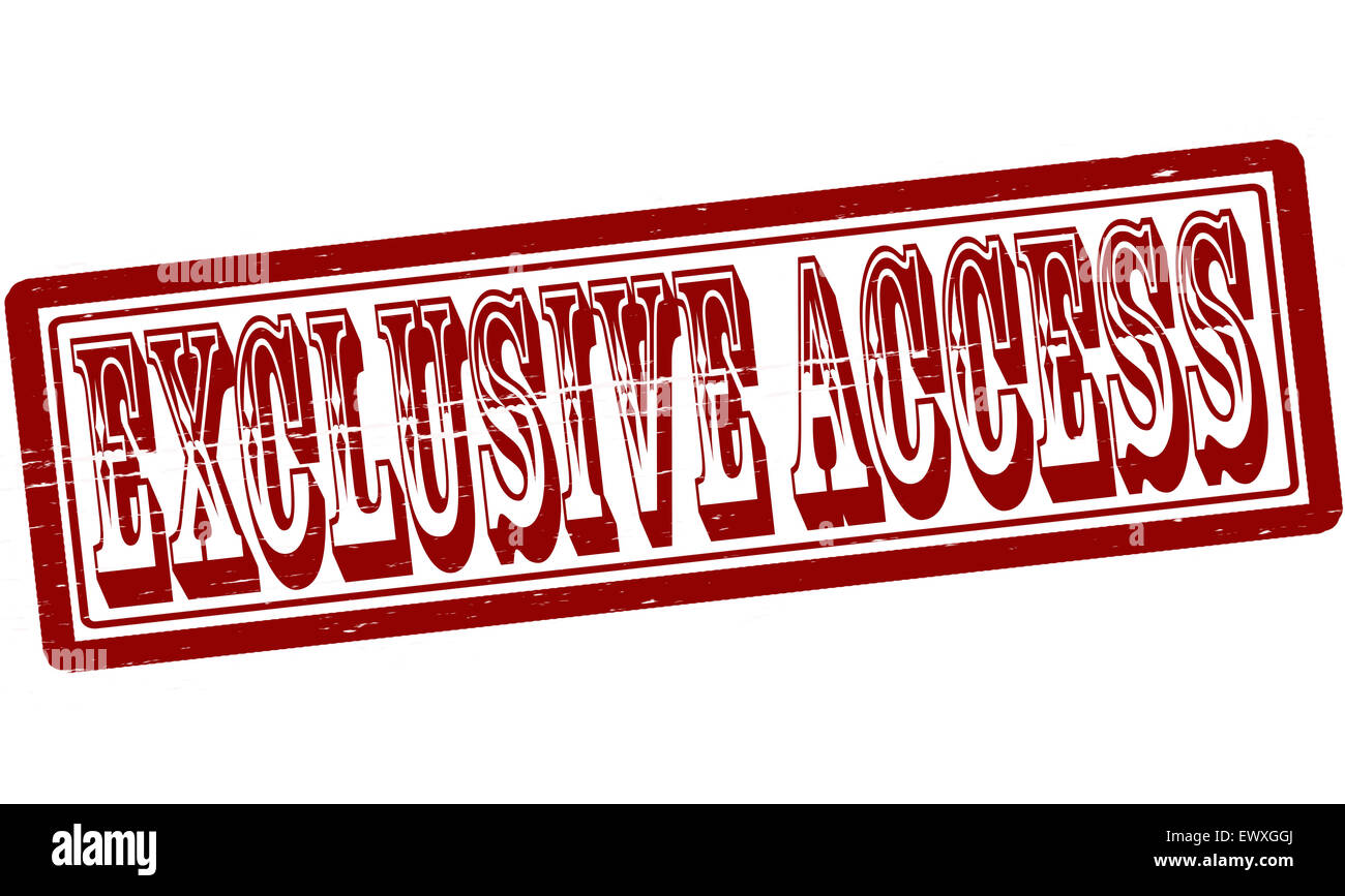 Stamp with text exclusive access inside, illustration Stock Photo - Alamy
