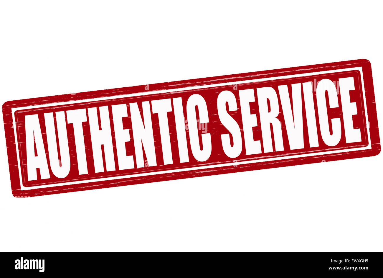 Stamp with text authentic service inside, illustration Stock Photo - Alamy