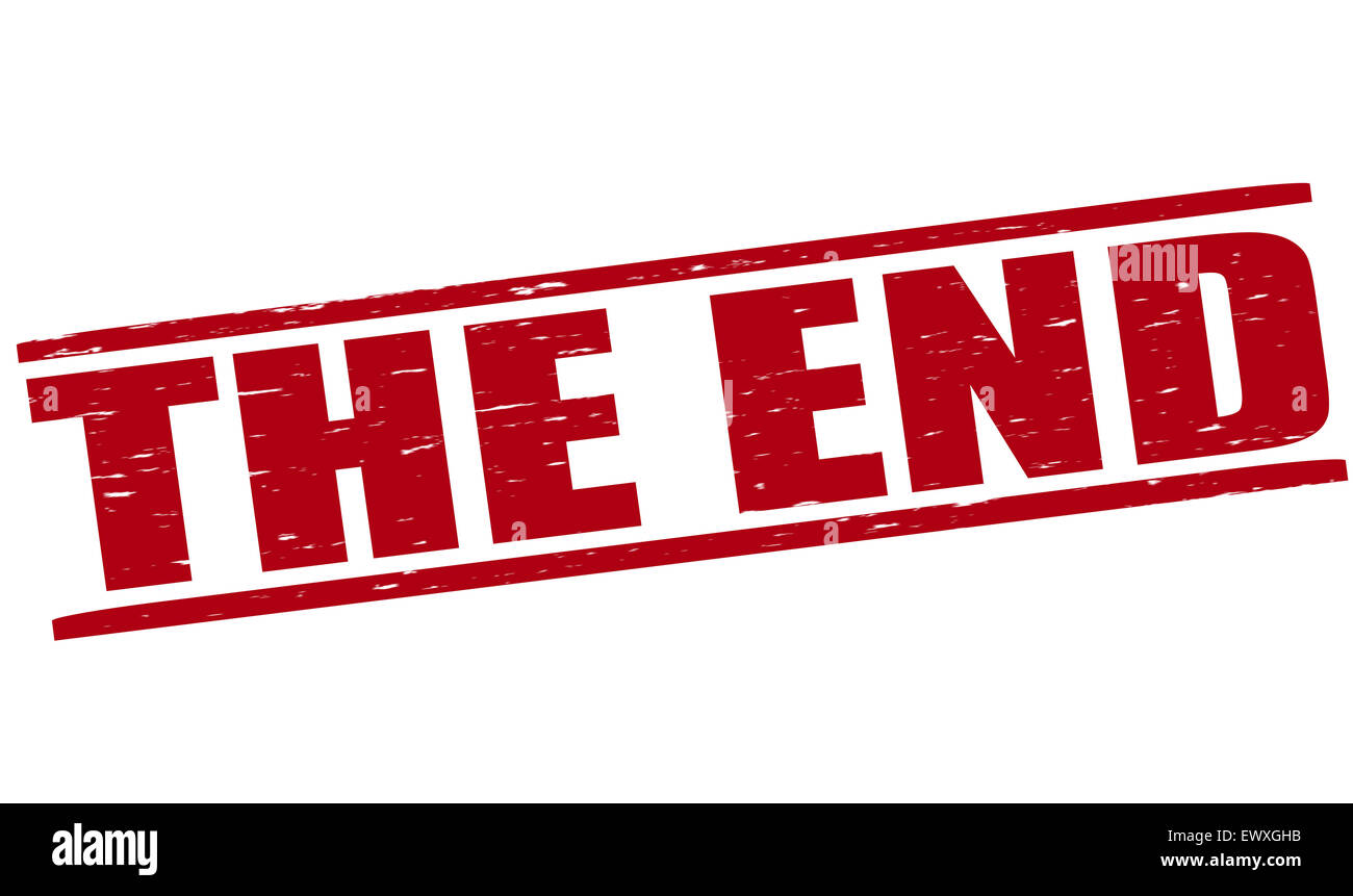 Stamp with text the end inside, illustration Stock Photo - Alamy
