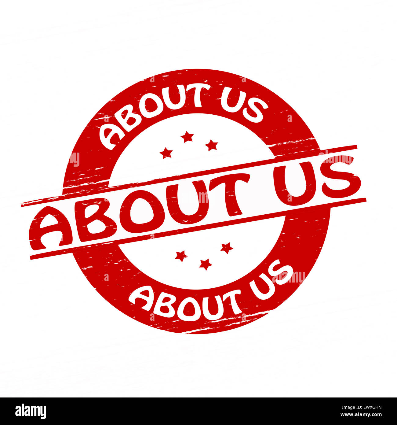 Stamp with text about us inside, illustration Stock Photo - Alamy