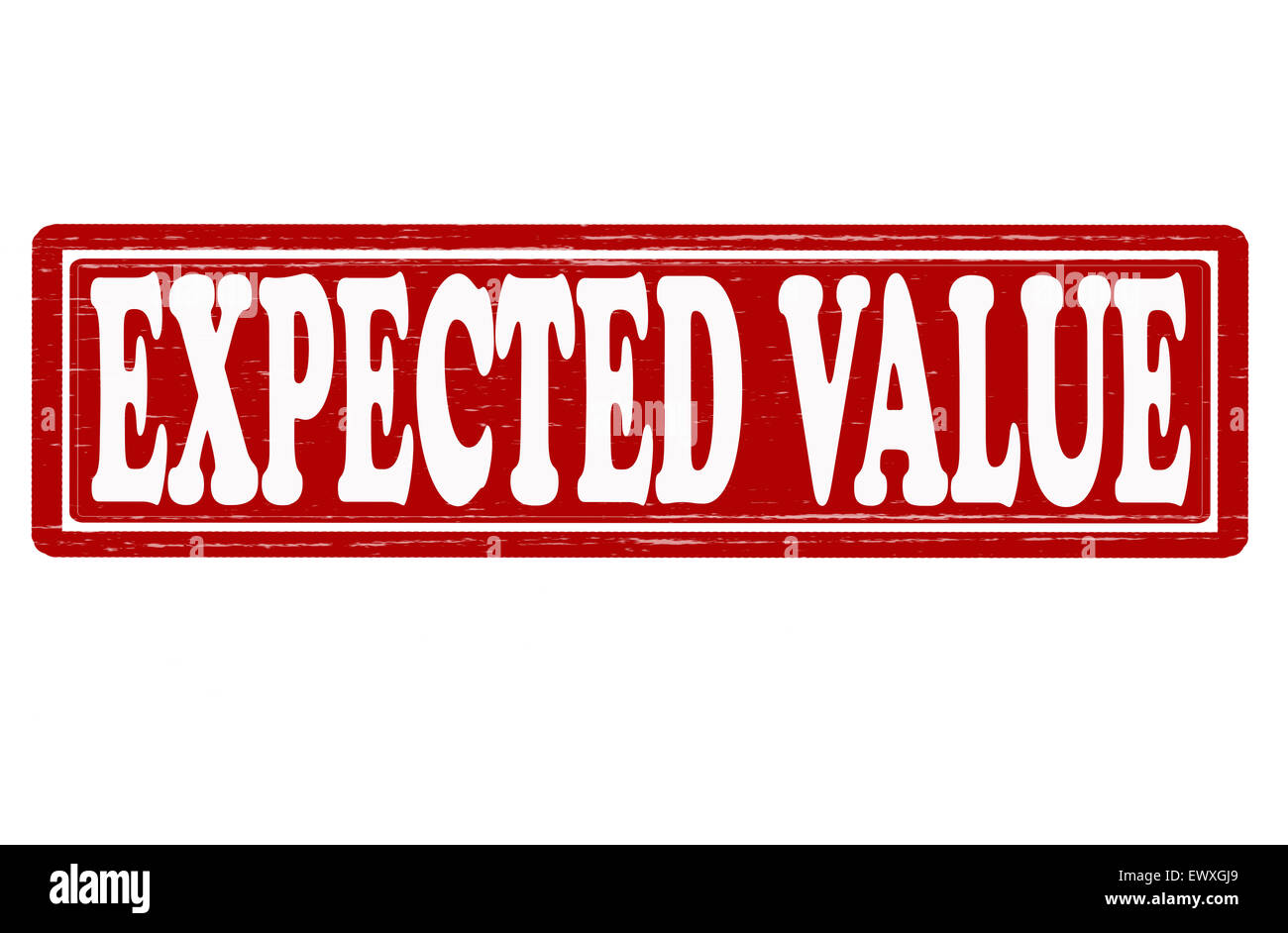 Stamp with text expected value inside, illustration Stock Photo - Alamy