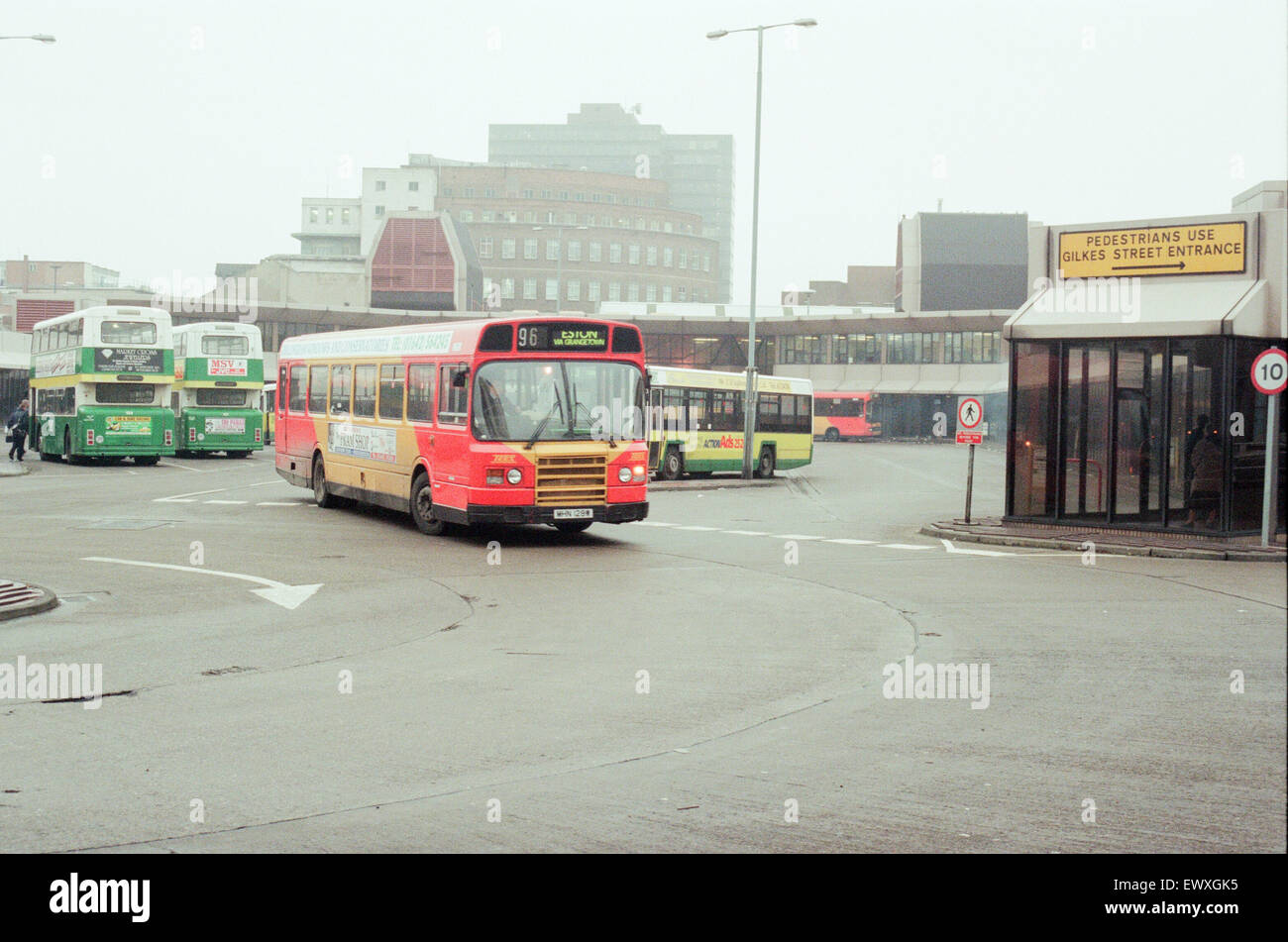 Middlesbrough Bus Station, 17th January 1996 Stock Photo - Alamy
