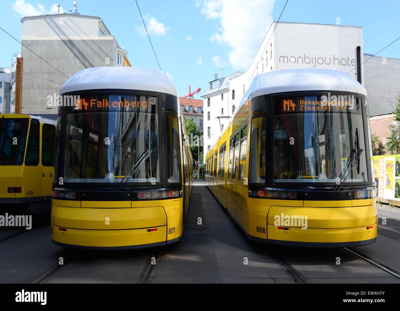 Berlin trams in a depot, Germany Stock Photo - Alamy