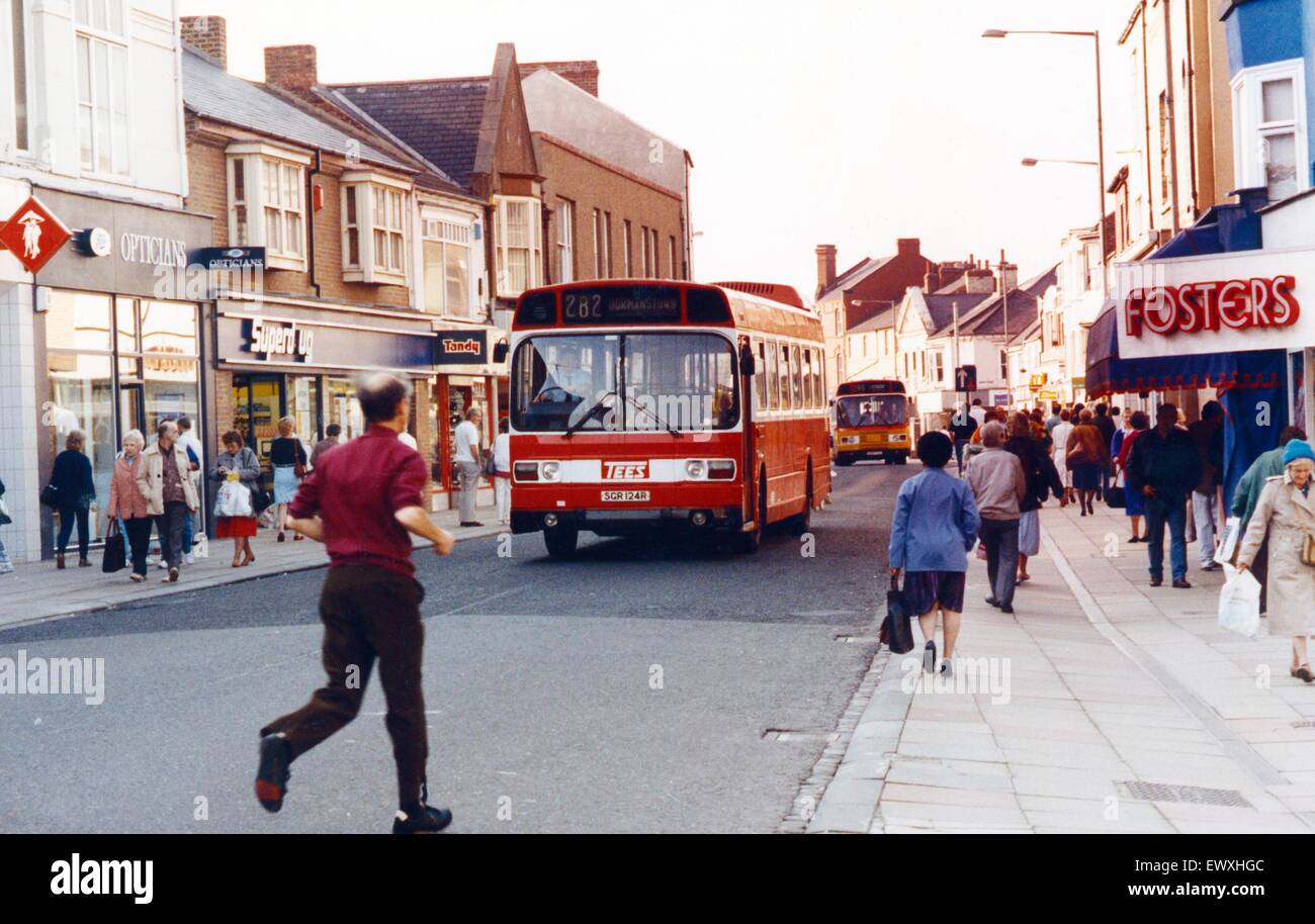 Redcar High Street. 24th August 1992 Stock Photo - Alamy