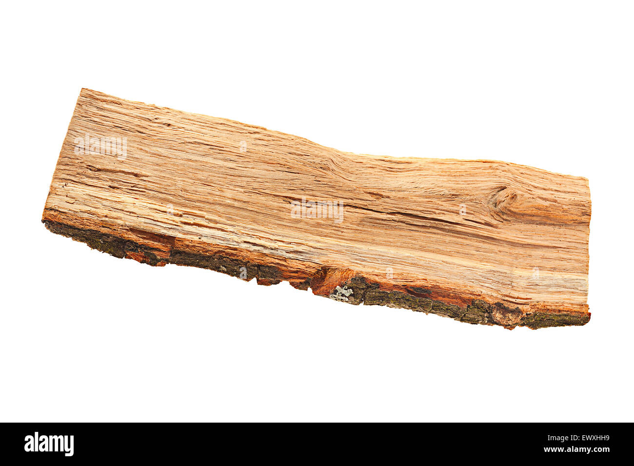 Oak firewood piece isolated on white background Stock Photo - Alamy