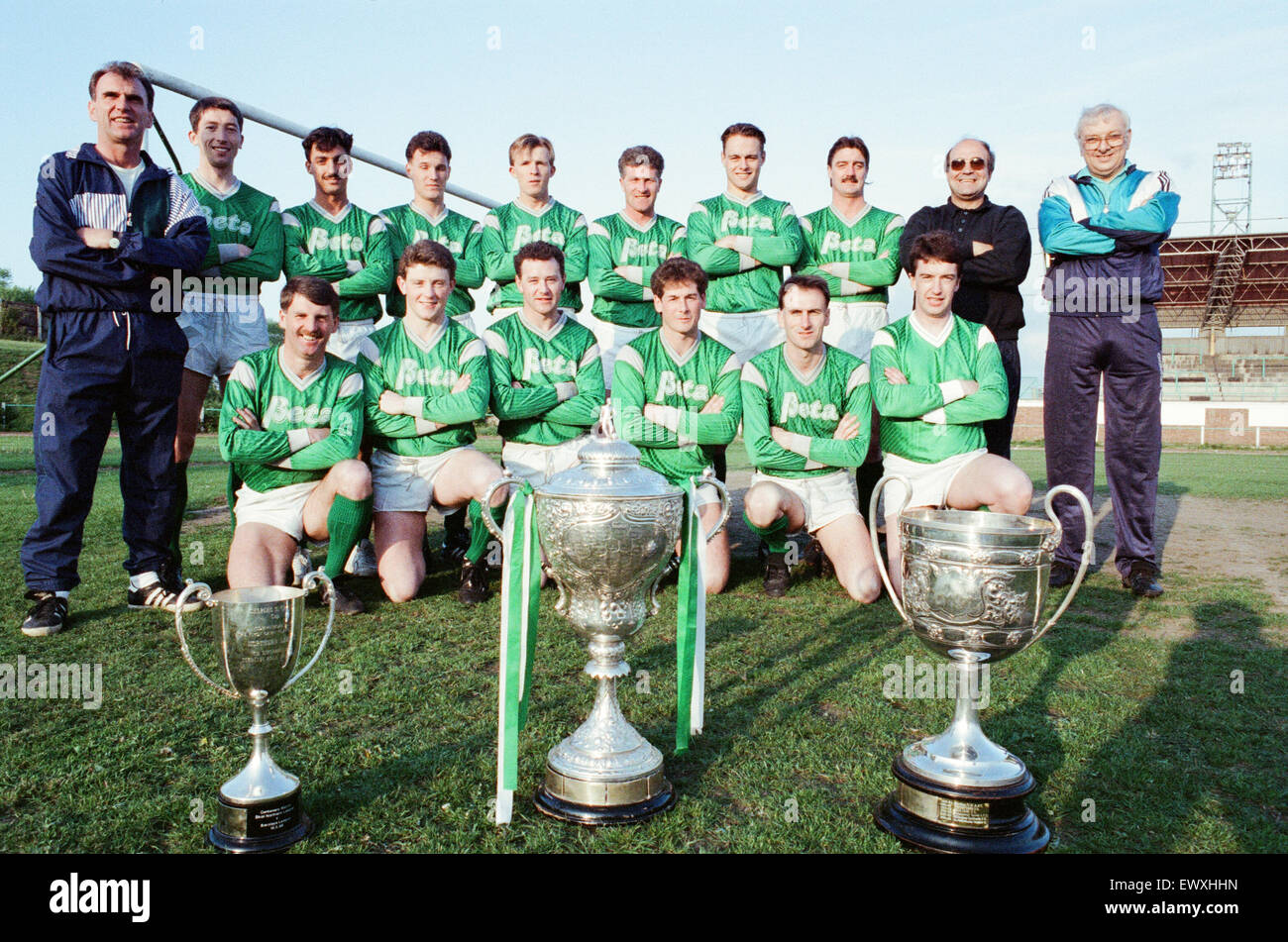 Billingham Synthonia Football Club, Photo-call with cups and trophies ...