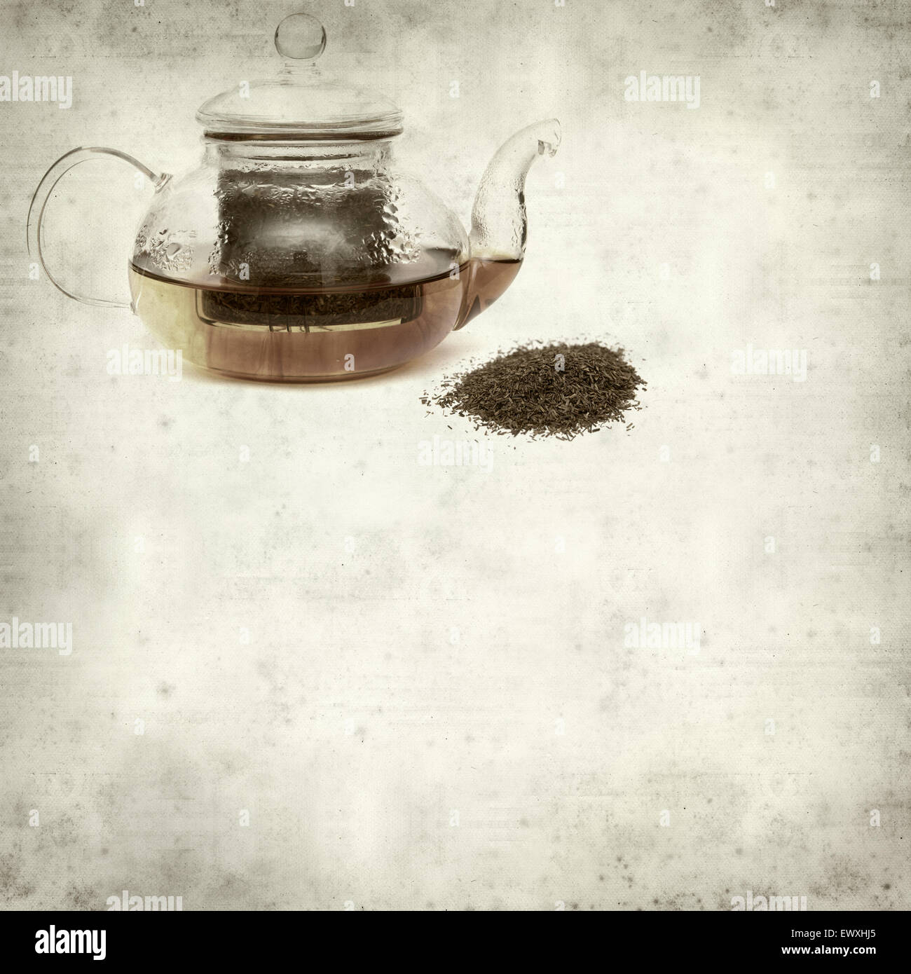 textured old paper background with Rooibos tea Stock Photo - Alamy