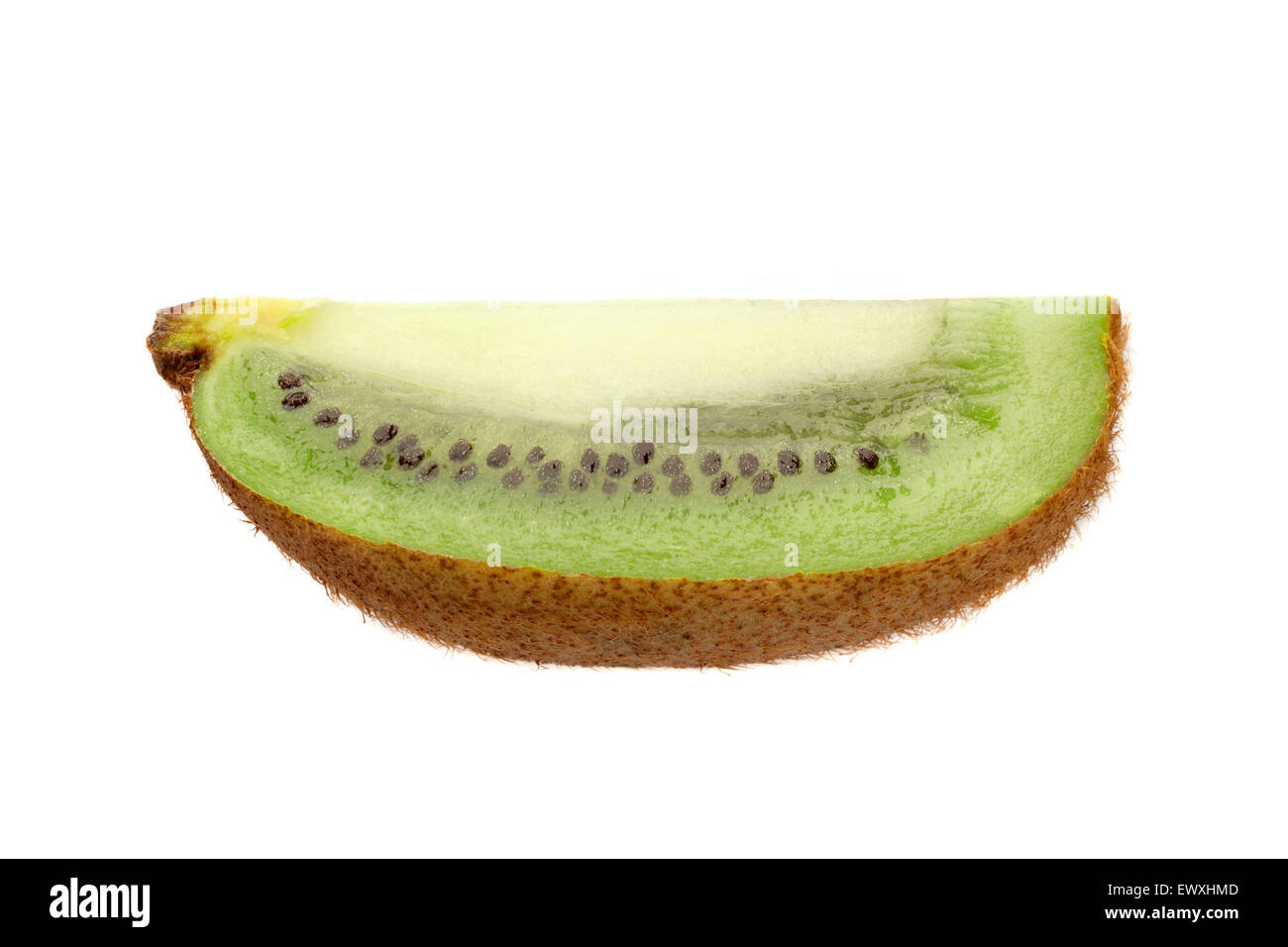 Closeup kiwi fruit slice isolated on white Stock Photo - Alamy