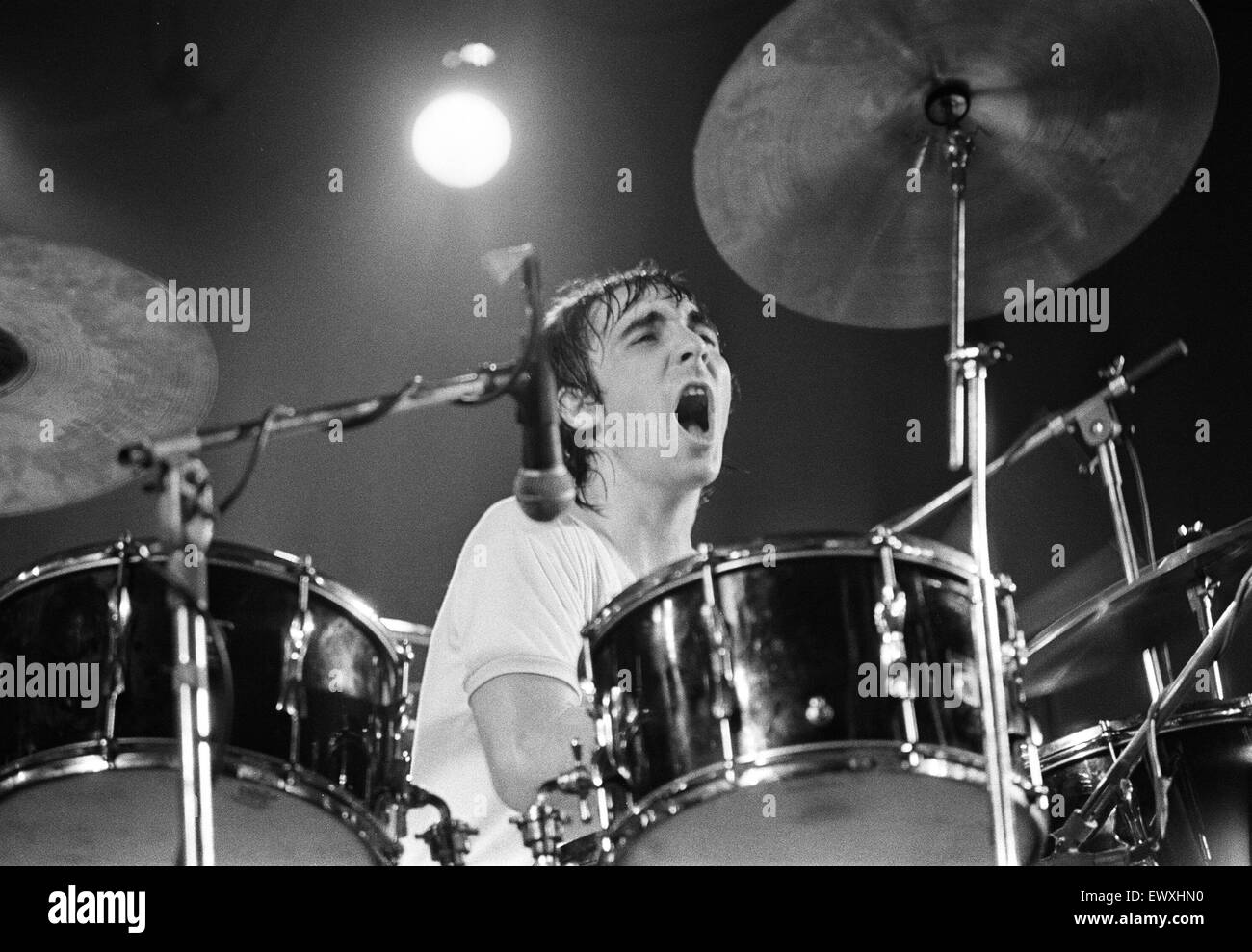 British rock group The Who performing on stage during a concert at the ...