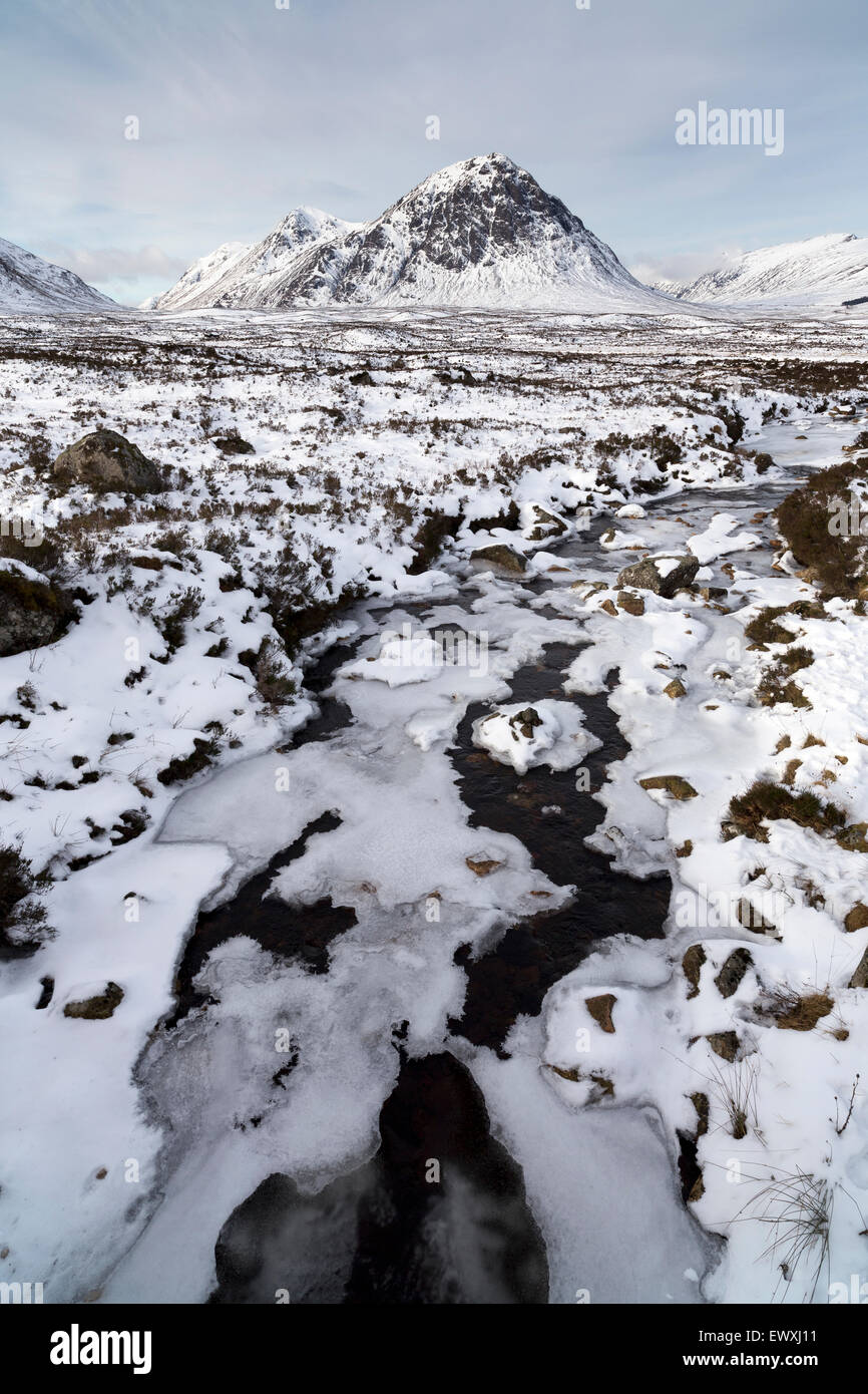 Winter Scene at Buachaille Etive Mor Glencoe Scottish Highlands ...