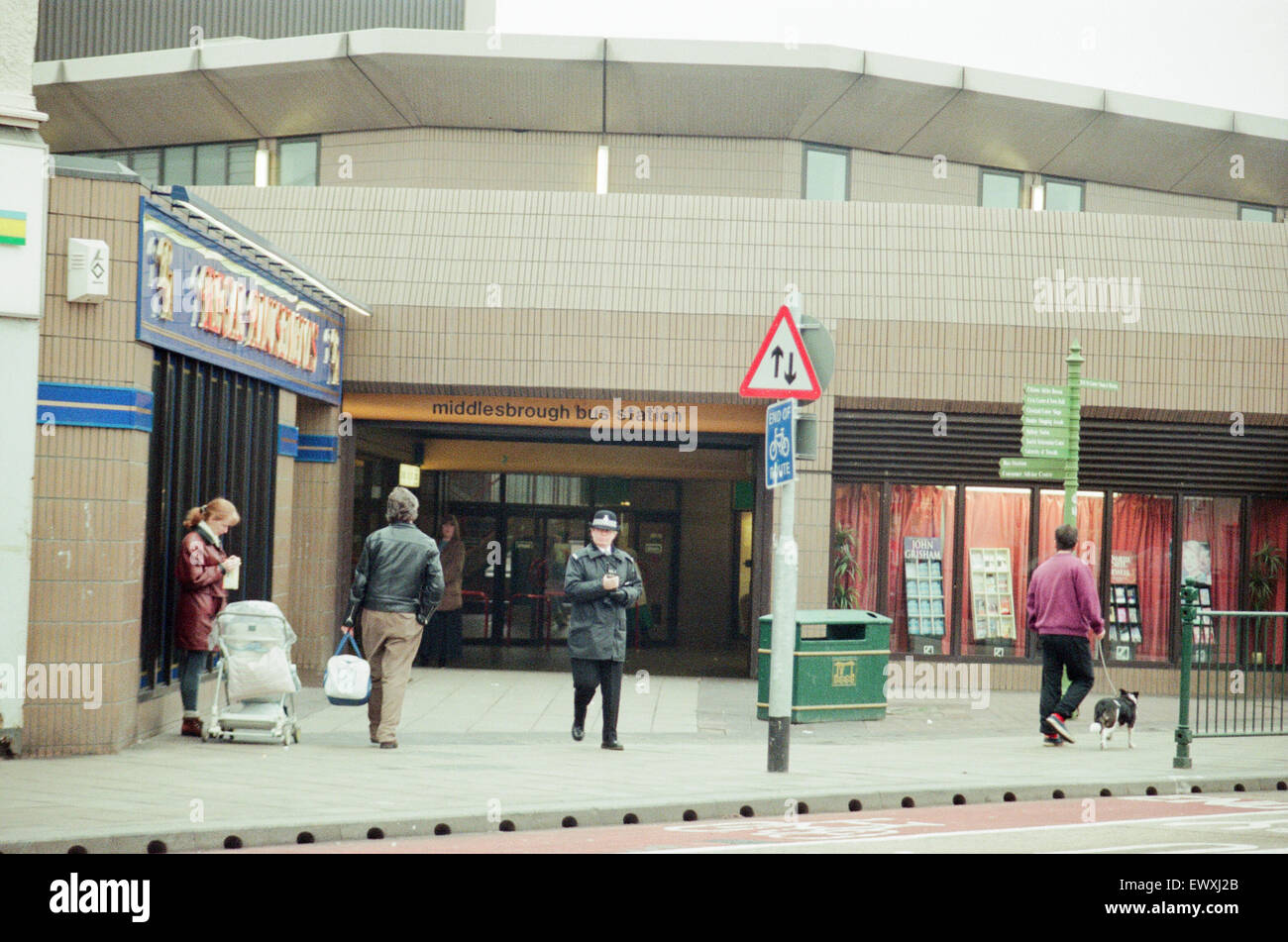 Middlesbrough Bus Station, 17th January 1996 Stock Photo - Alamy