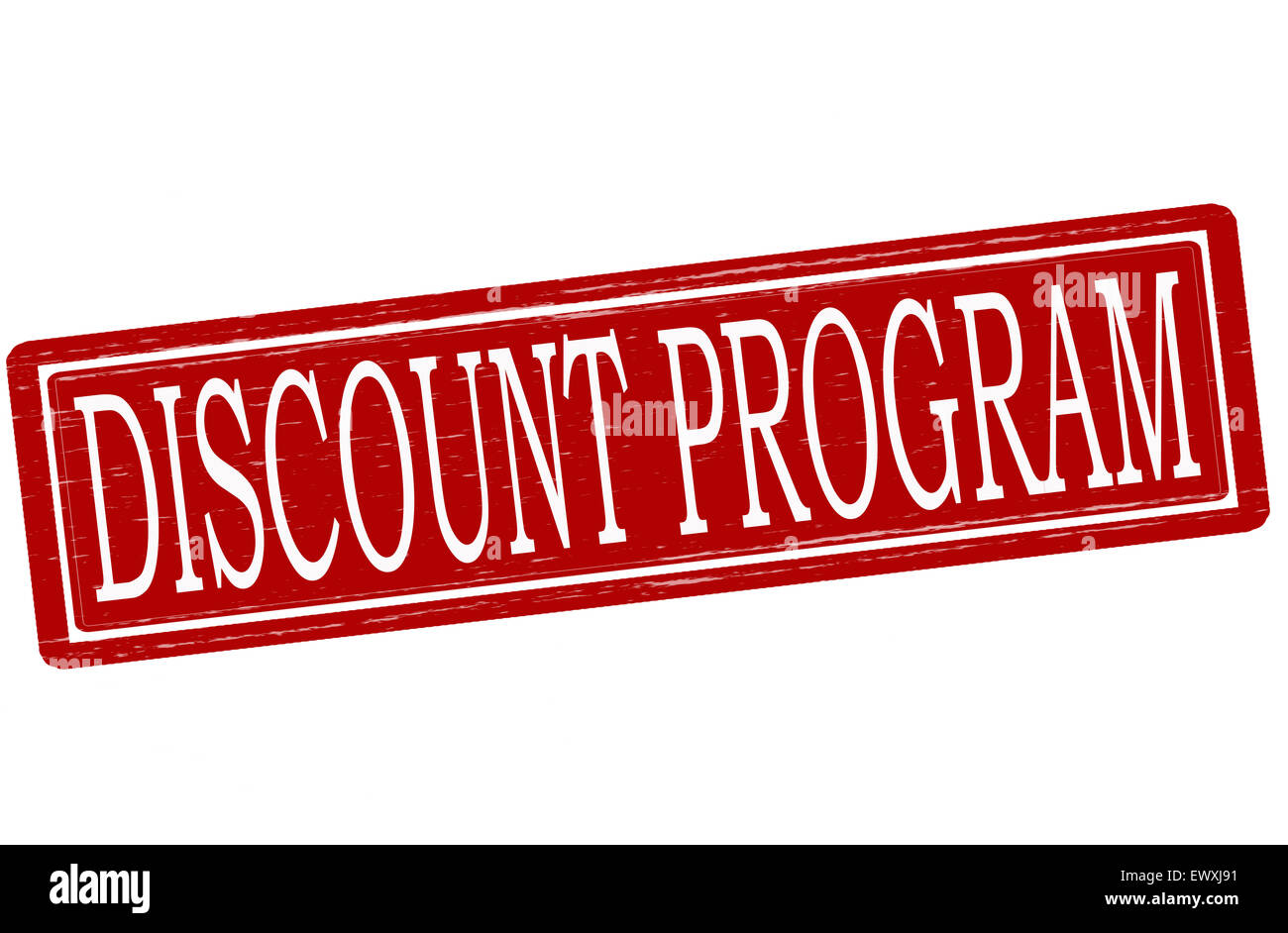 Stamp with text discount program inside, illustration Stock Photo - Alamy