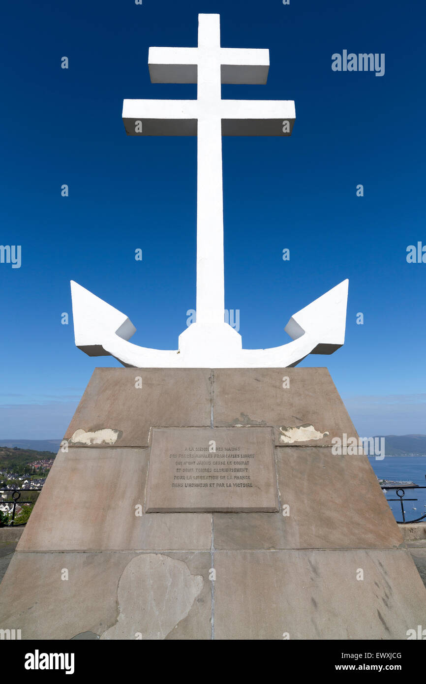 The Free French memorial.at Greenock, Inverclyde, Scotland, UK Stock ...
