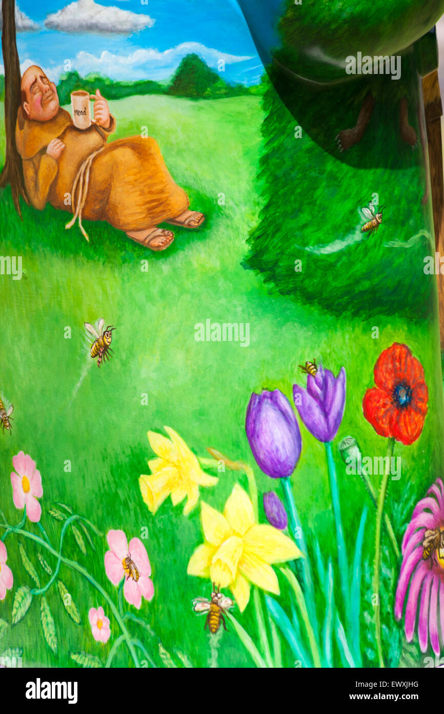 Detail of Busy Bee Baron sculpture on display, part of the Barons Trail ...