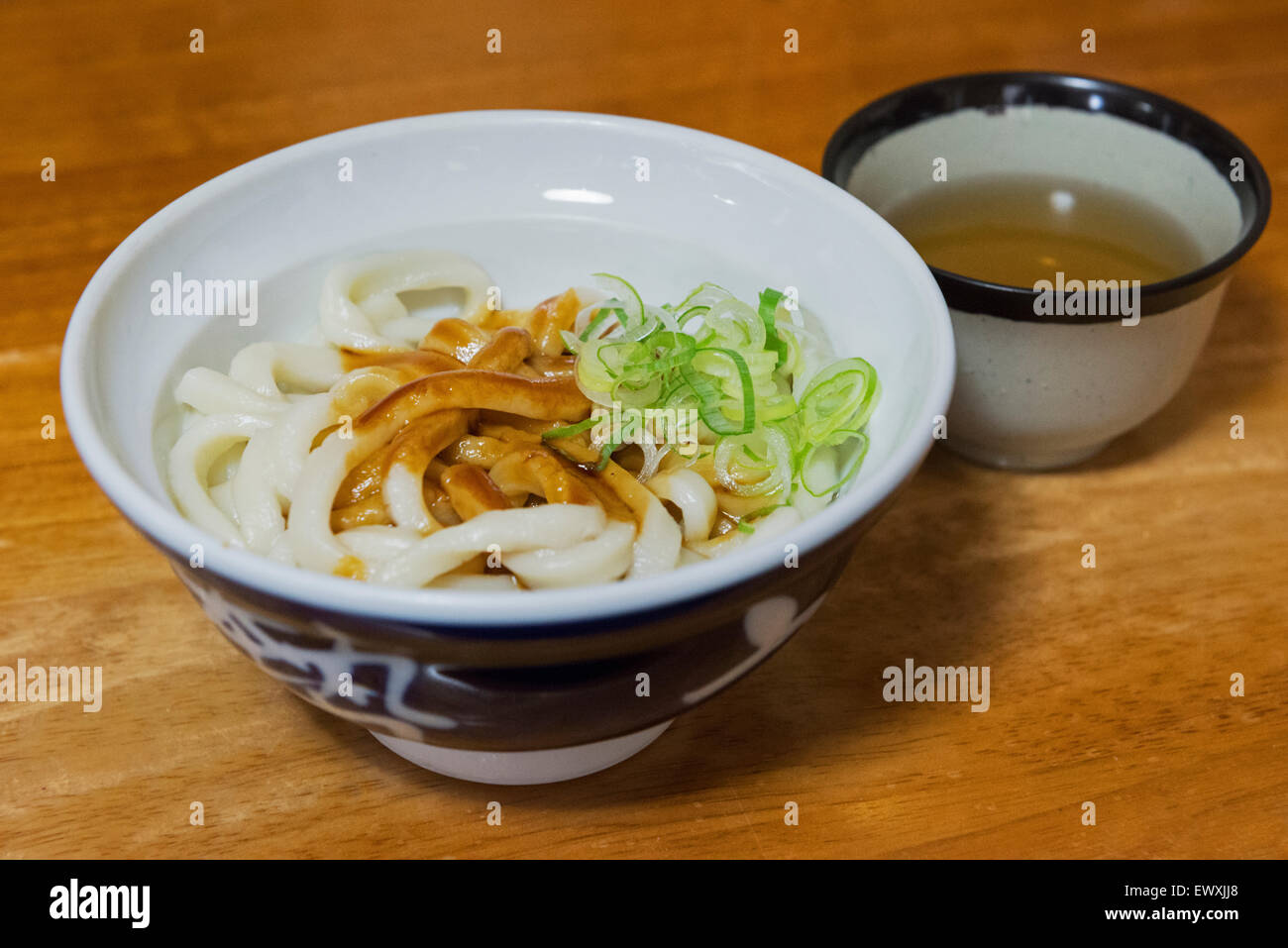 Ise Udon with a cap of tea Stock Photo - Alamy
