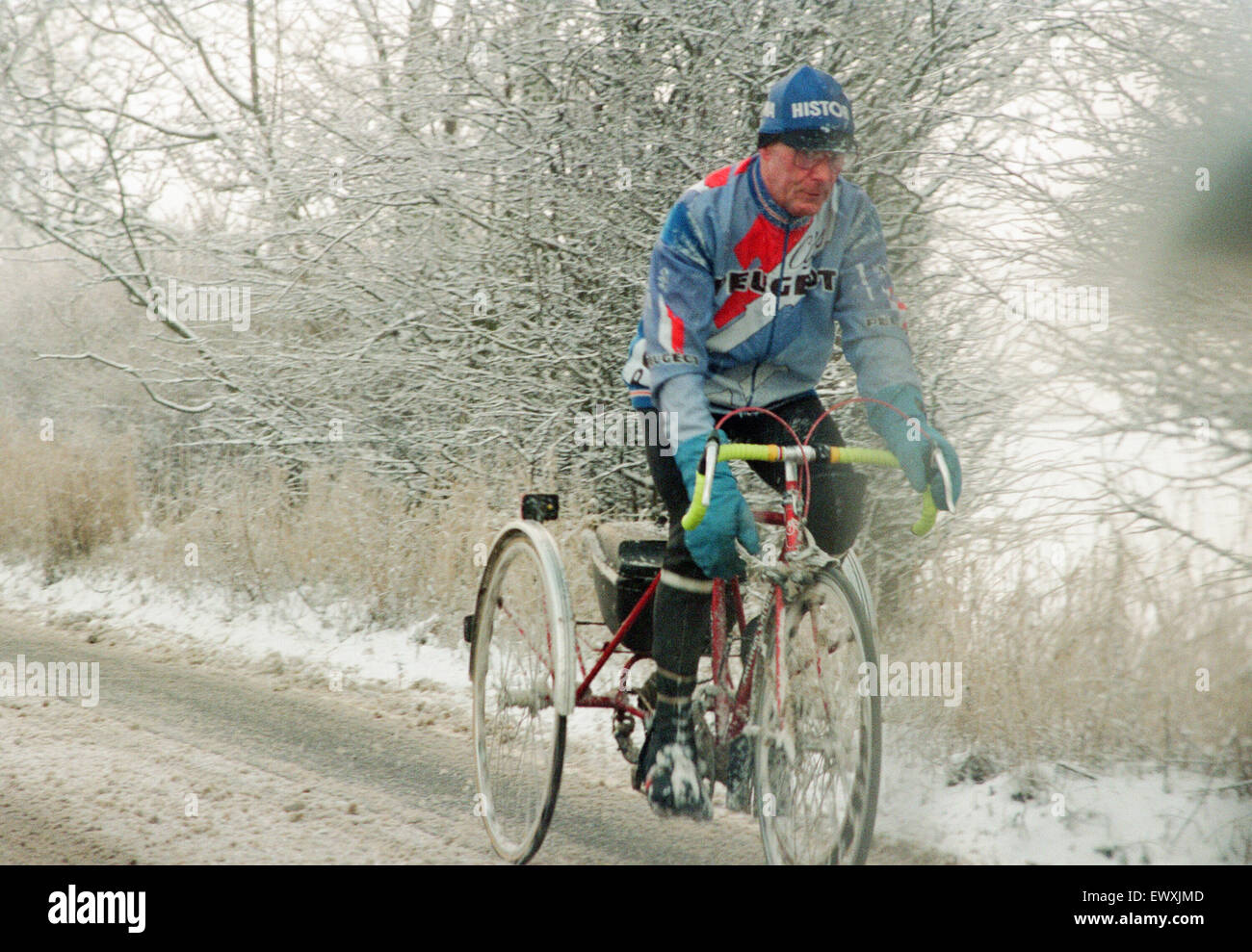 Snow Scenes, Teesside, 22nd February 1994 Stock Photo - Alamy