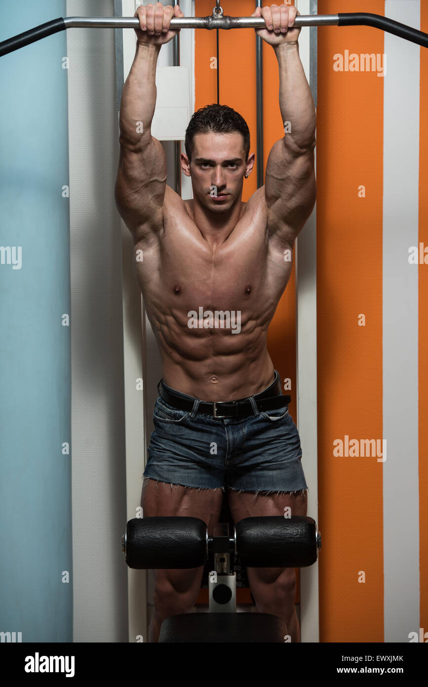 Healthy Young Men Resting In Health Club Stock Photo - Alamy