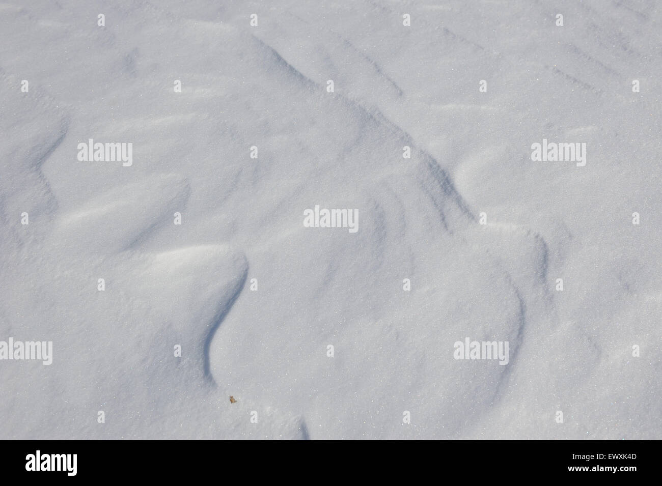 Thin crust of ice over snow Stock Photo - Alamy