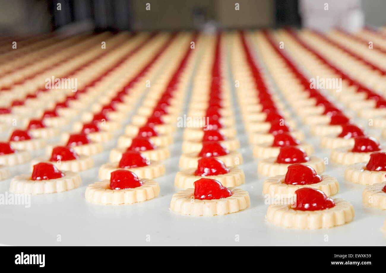 Production of biscuits inside of factory Stock Photo - Alamy