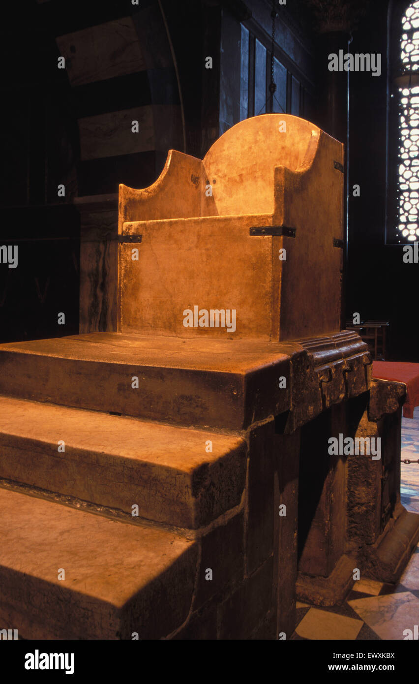 DEU, Germany, Aachen, throne Charlemagne at the cathedral DEU ...