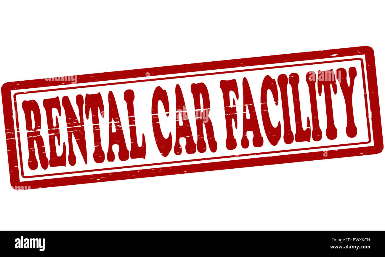 Stamp with text rental car facility inside, illustration Stock Photo ...