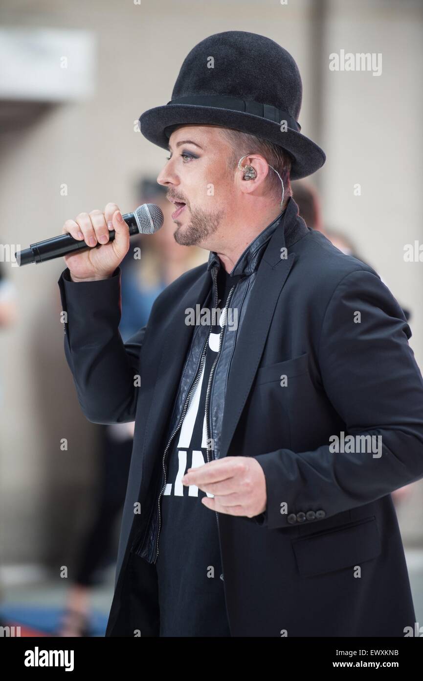 New York, NY, USA. 2nd July, 2015. Boy George on stage for NBC Today ...