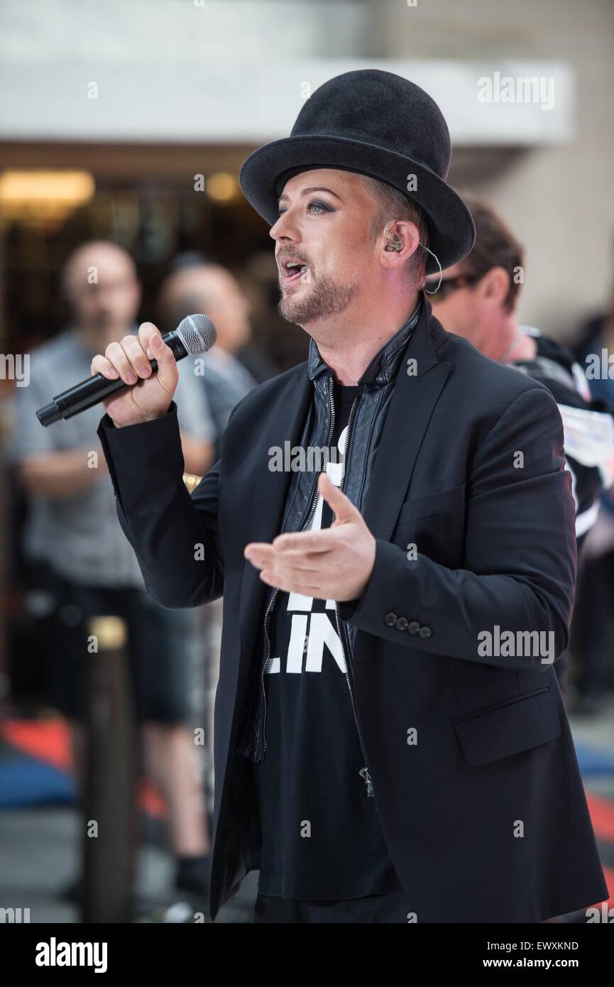 New York, NY, USA. 2nd July, 2015. Boy George on stage for NBC Today ...