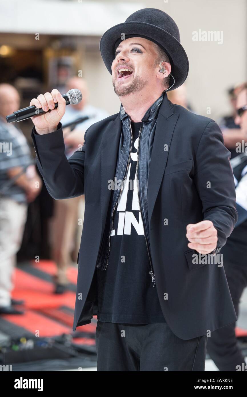 New York, NY, USA. 2nd July, 2015. Boy George on stage for NBC Today ...