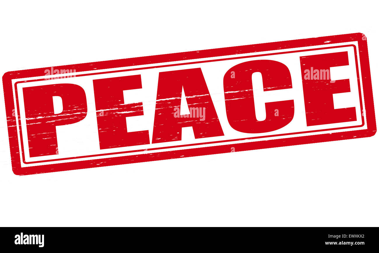 Stamp with word peace inside, illustration Stock Photo - Alamy