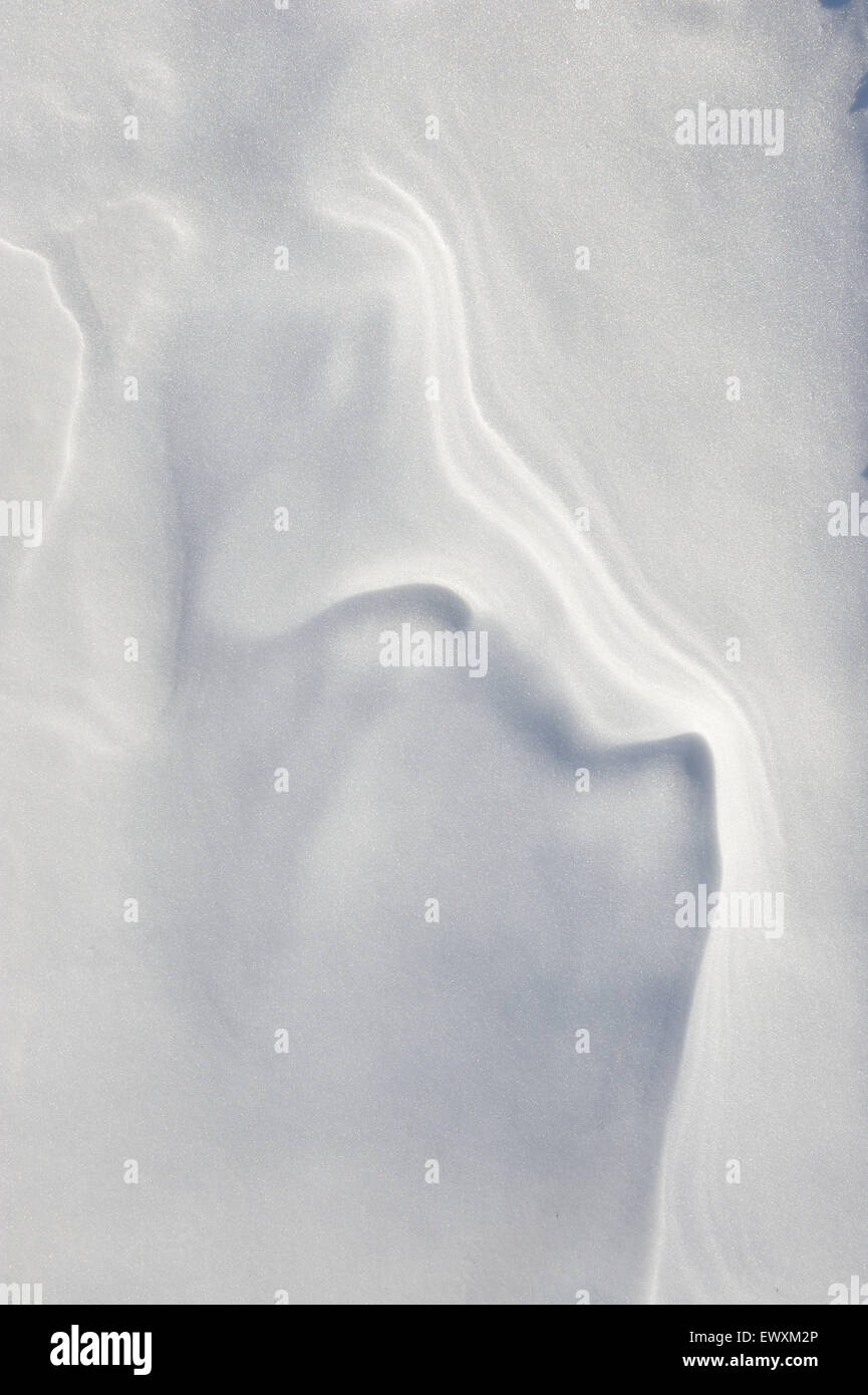 Thin crust of ice over snow Stock Photo - Alamy