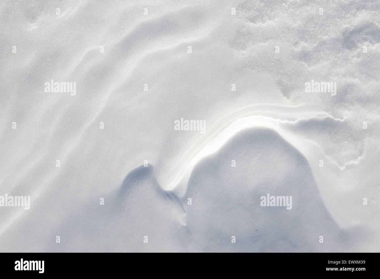 Thin crust of ice over snow Stock Photo - Alamy