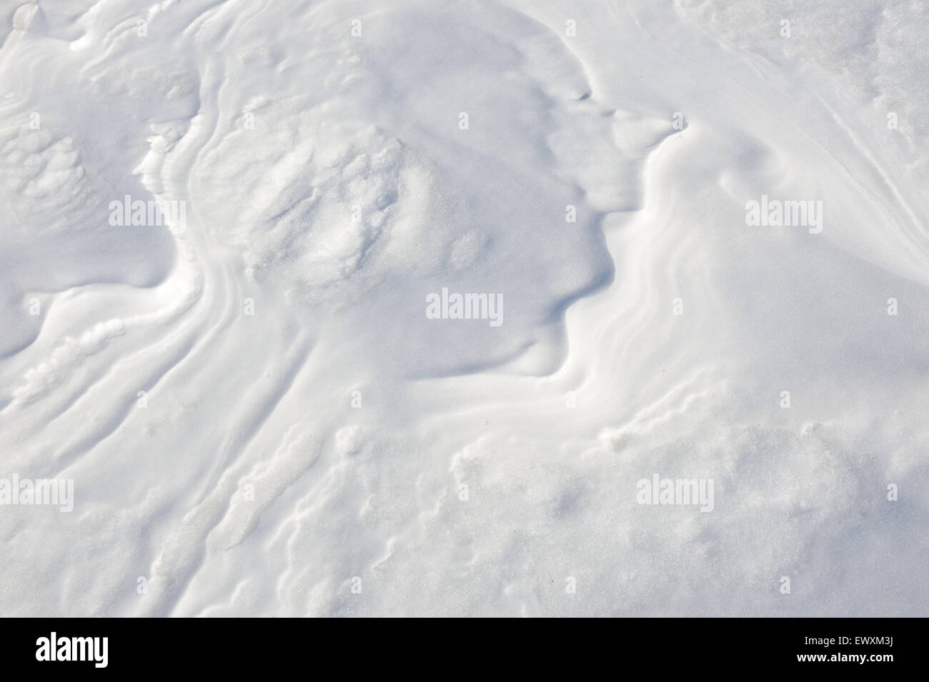 Thin crust of ice over snow Stock Photo - Alamy