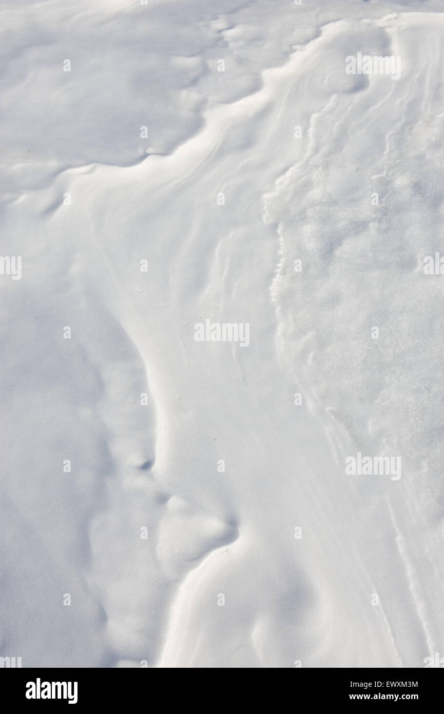 Thin crust of ice over snow Stock Photo - Alamy