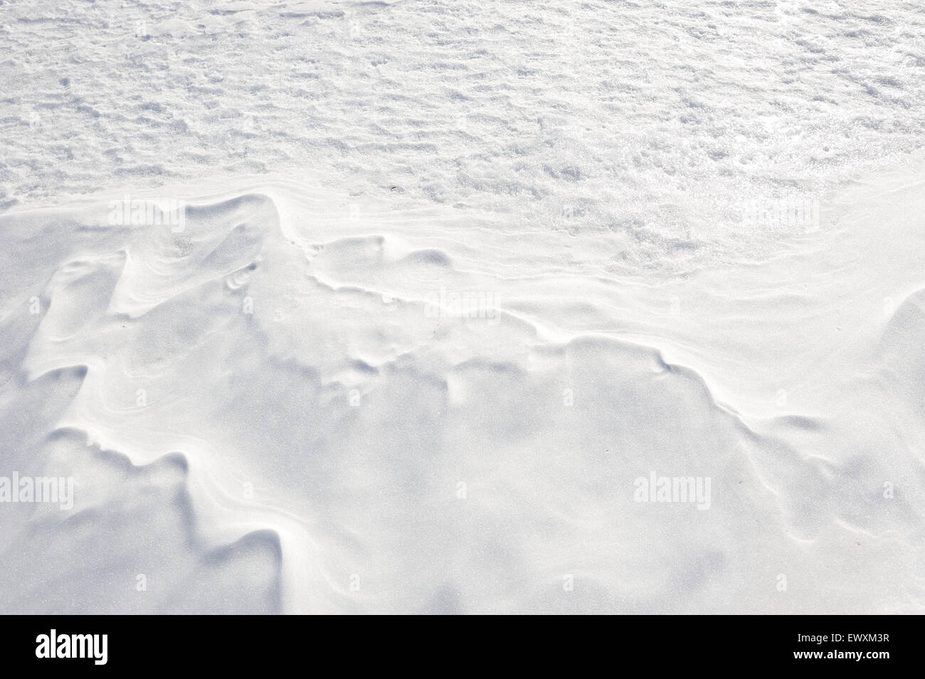 Thin crust of ice over snow Stock Photo - Alamy