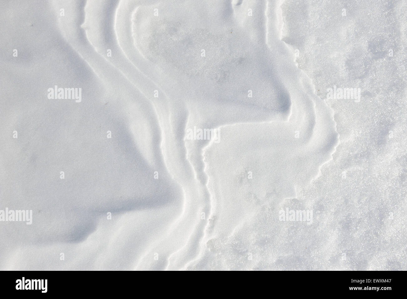 Thin crust of ice over snow Stock Photo - Alamy