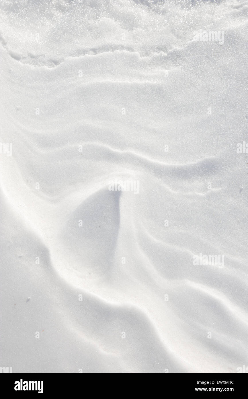 Thin crust of ice over snow Stock Photo - Alamy