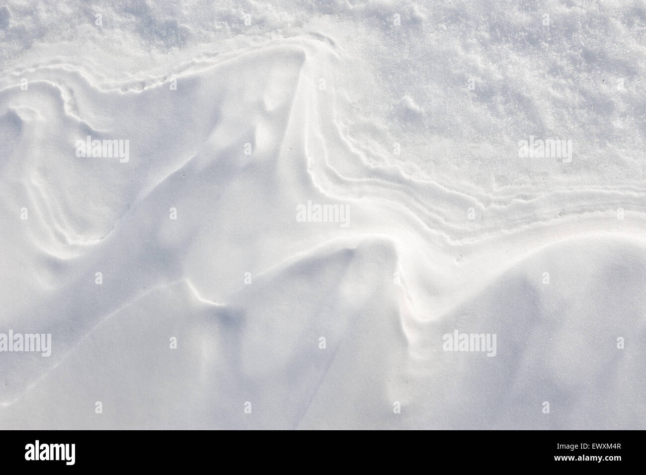 Thin crust of ice over snow Stock Photo - Alamy