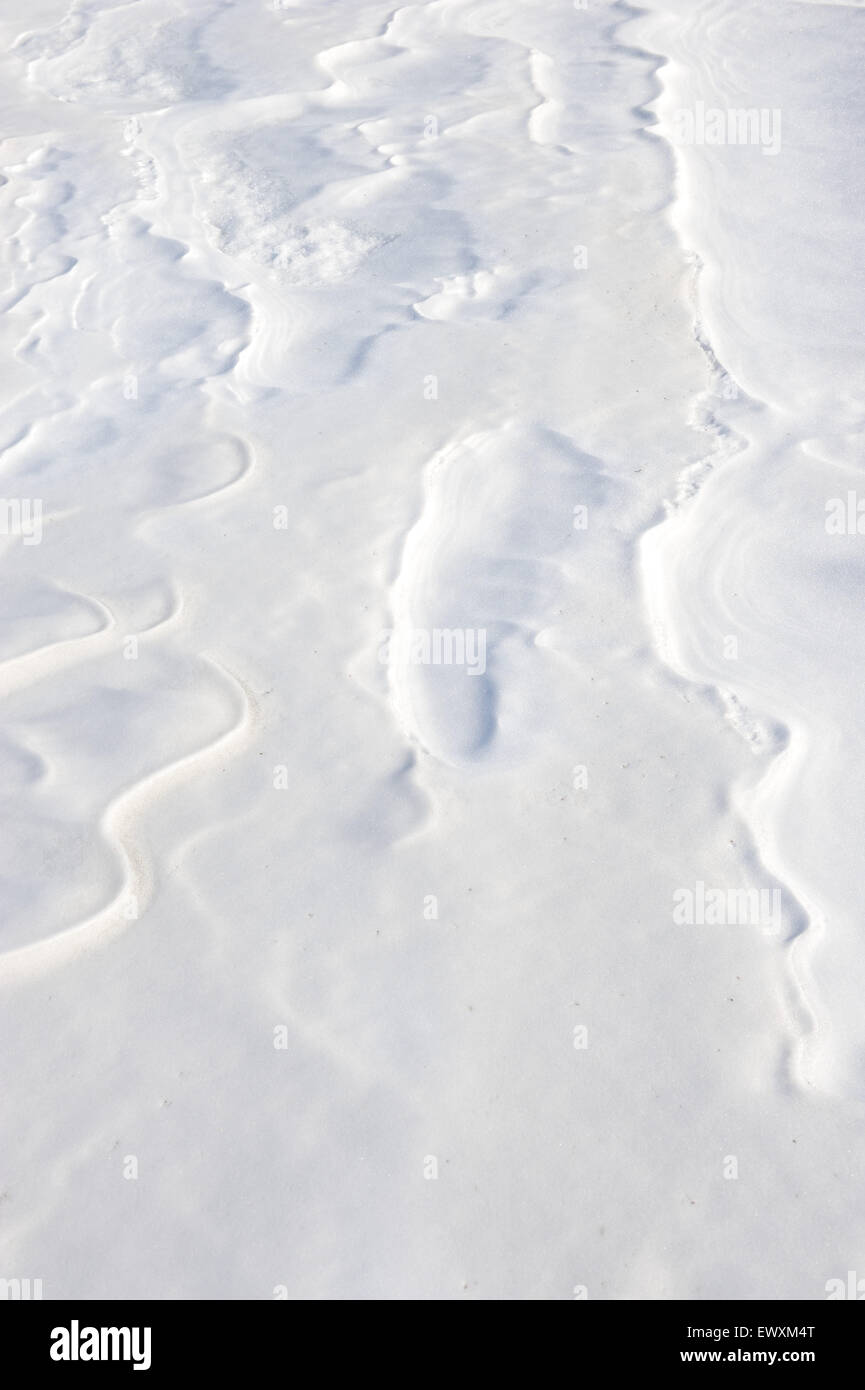 Thin crust of ice over snow Stock Photo - Alamy
