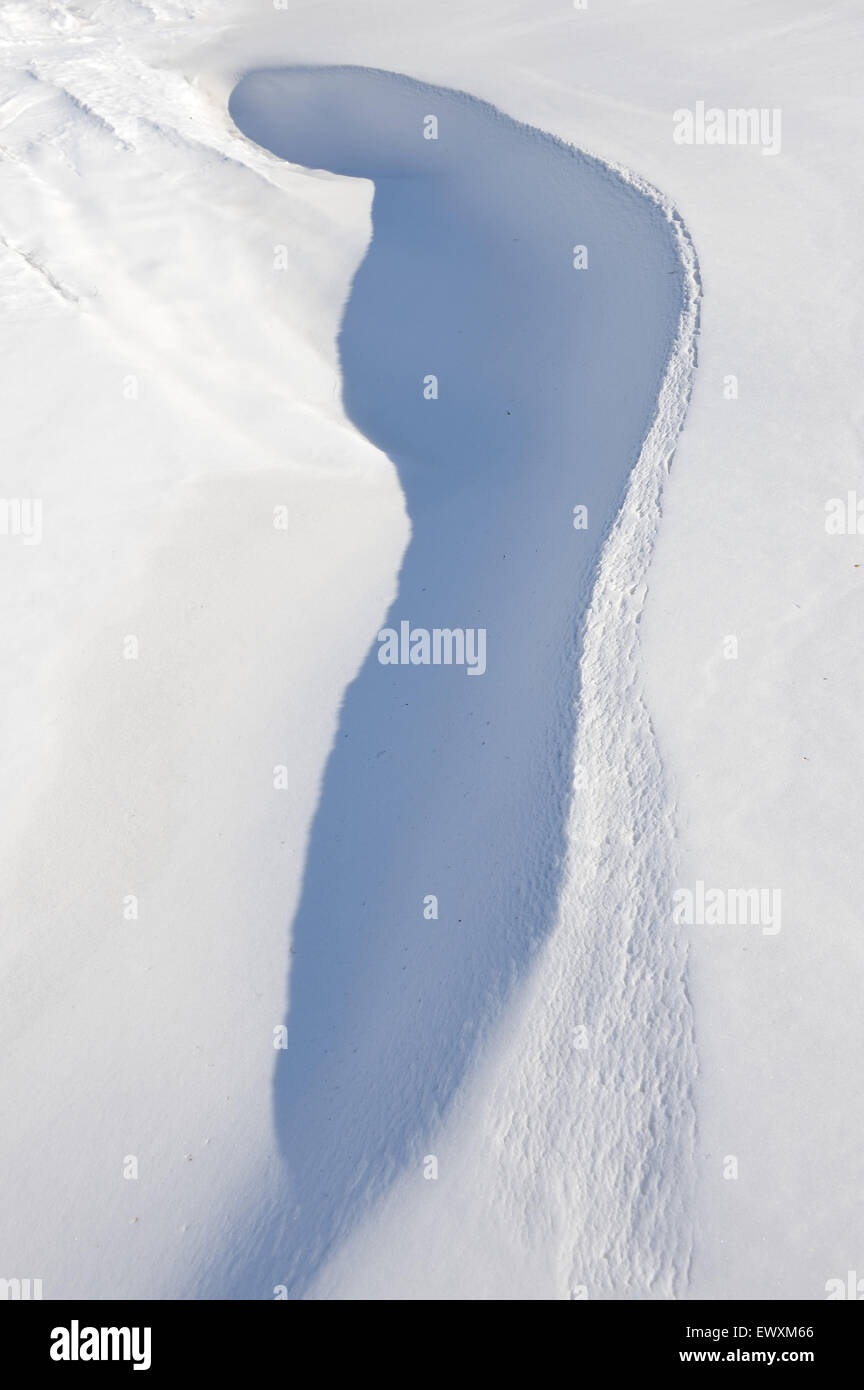 Thin crust of ice over snow Stock Photo - Alamy