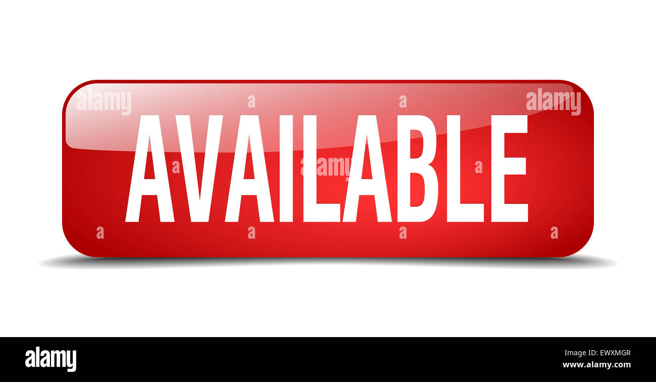 available red square 3d realistic isolated web button Stock Photo - Alamy