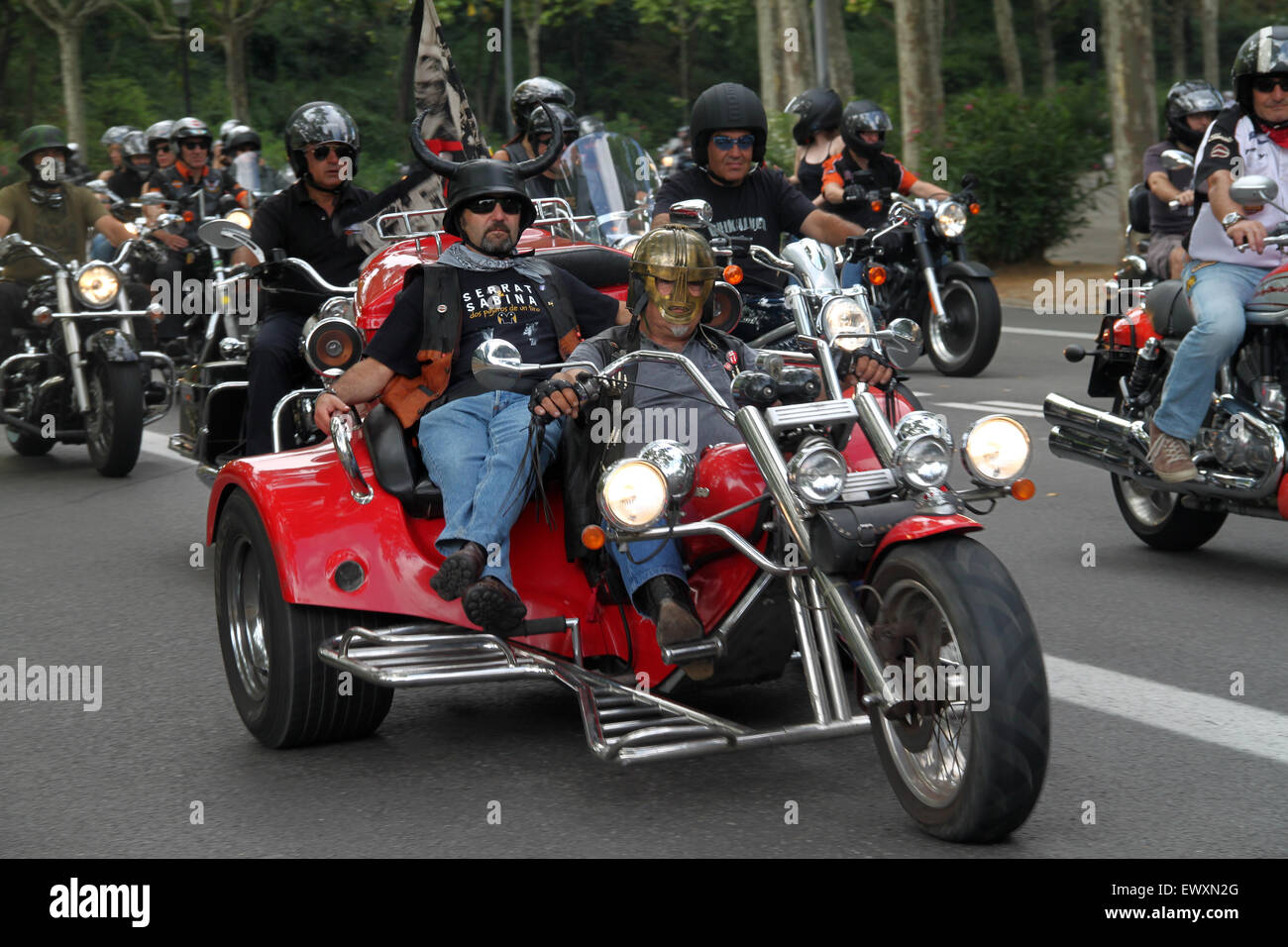Harley Davidson motorcycle rally July 2011 in Barcelona Stock Photo - Alamy