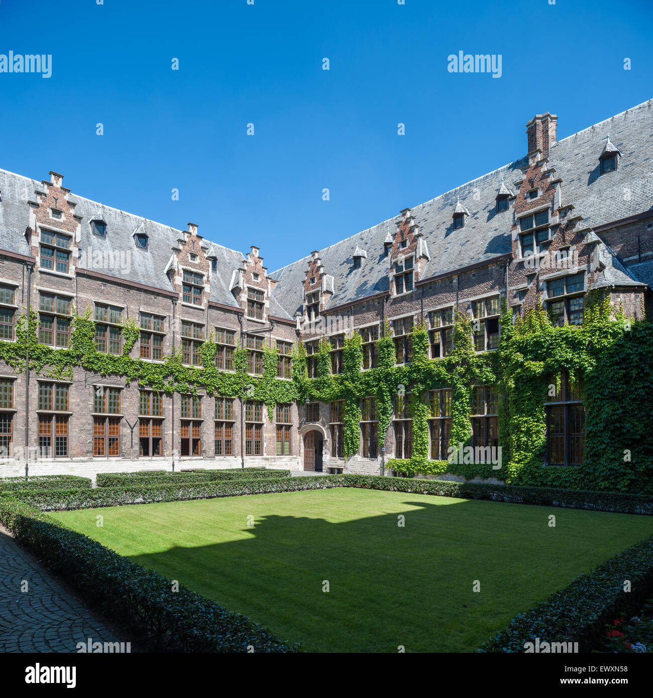 Belgium, Antwerp, UFSIA - Universiteit Antwerpen - Hof Van Liere Stock ...