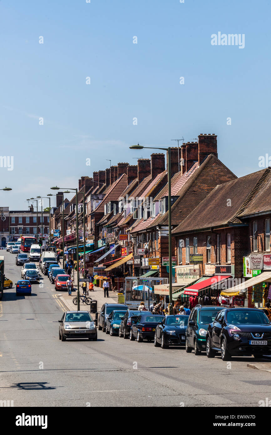 Watling Avenue is lined with shops with colorful awnings, Burnt Oak ...