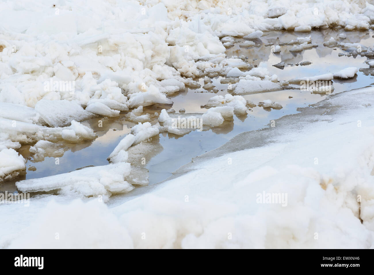 Thawing of ice. Close up Stock Photo - Alamy