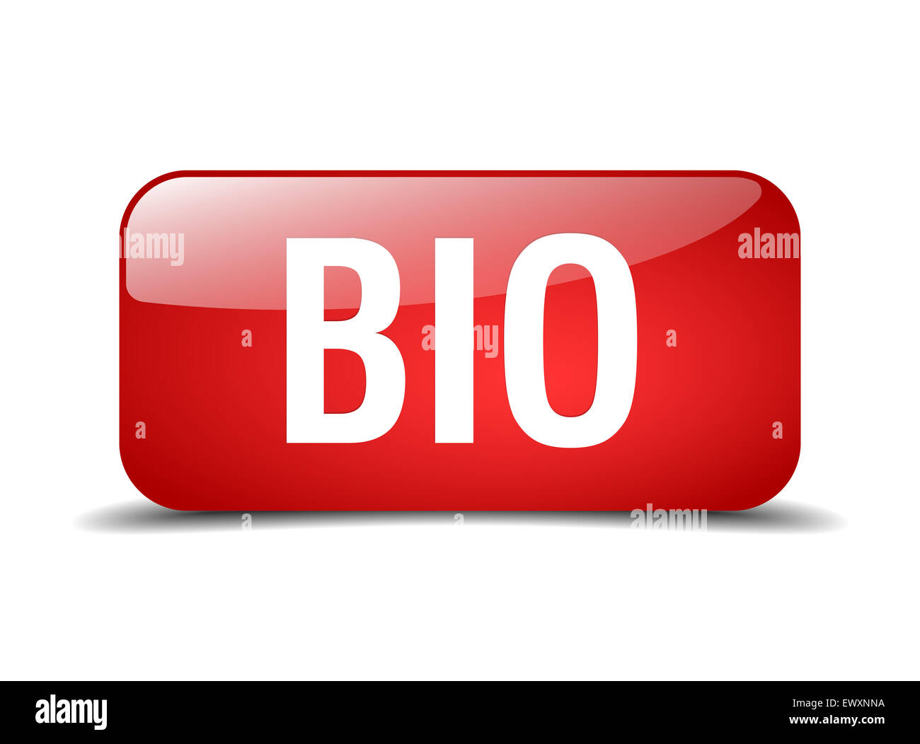 bio red square 3d realistic isolated web button Stock Photo - Alamy