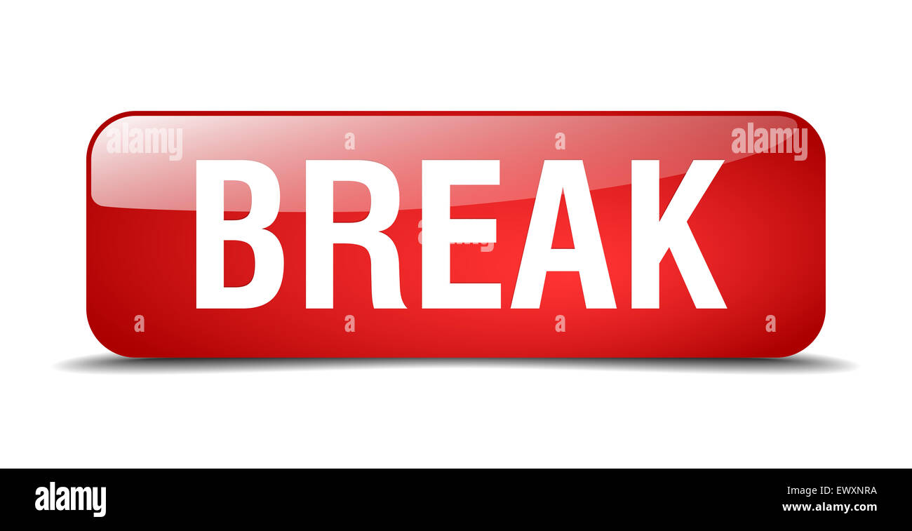 break red square 3d realistic isolated web button Stock Photo - Alamy