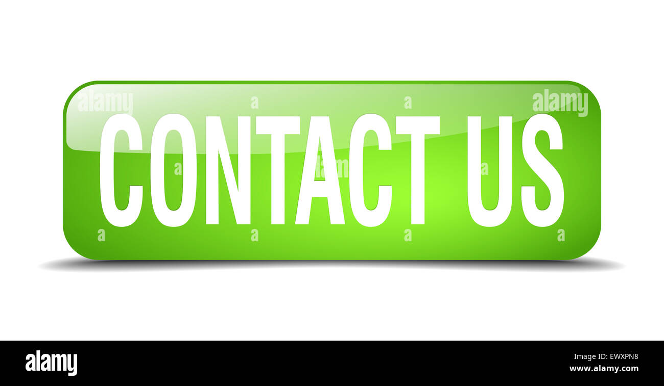 contact us green square 3d realistic isolated web button Stock Photo ...