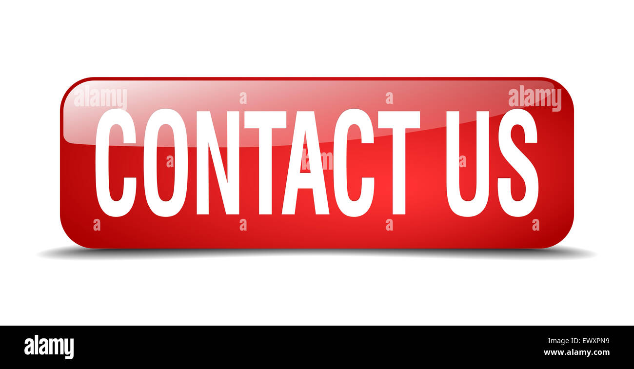 contact us red square 3d realistic isolated web button Stock Photo - Alamy