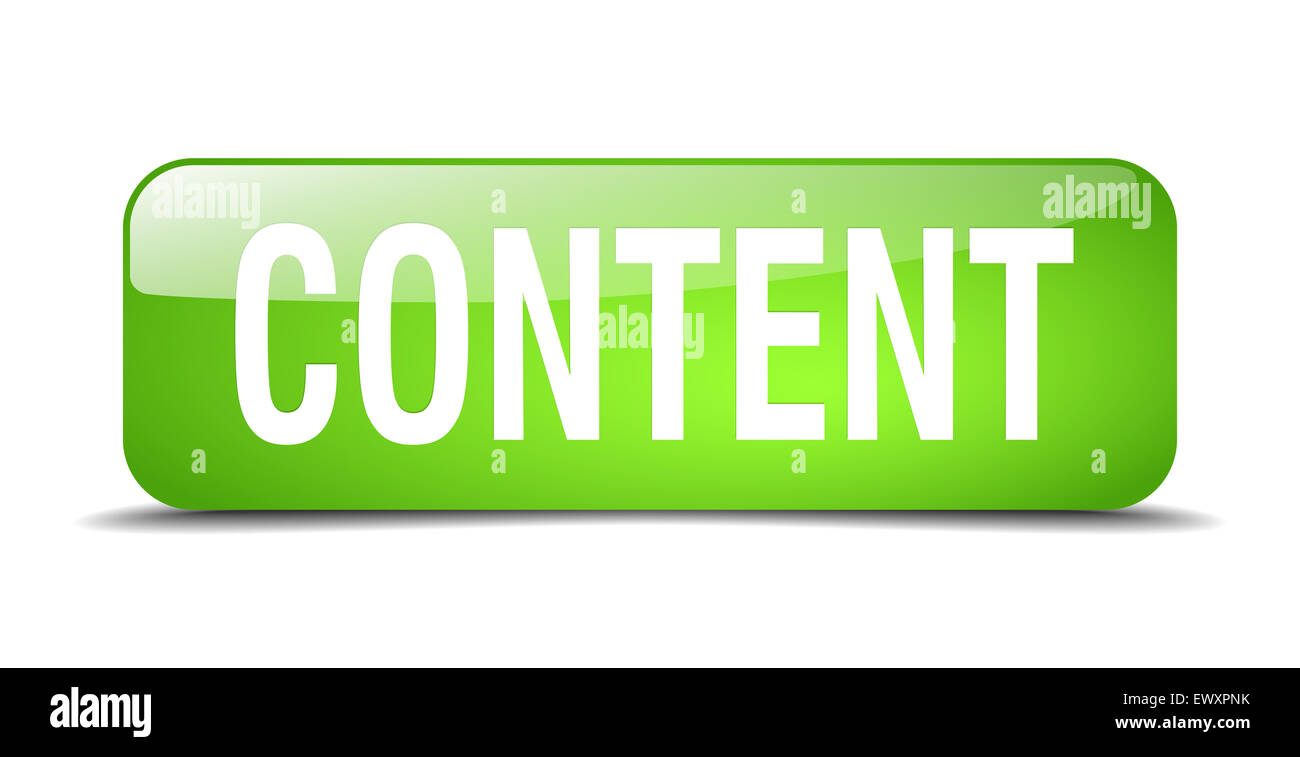 content green square 3d realistic isolated web button Stock Photo - Alamy