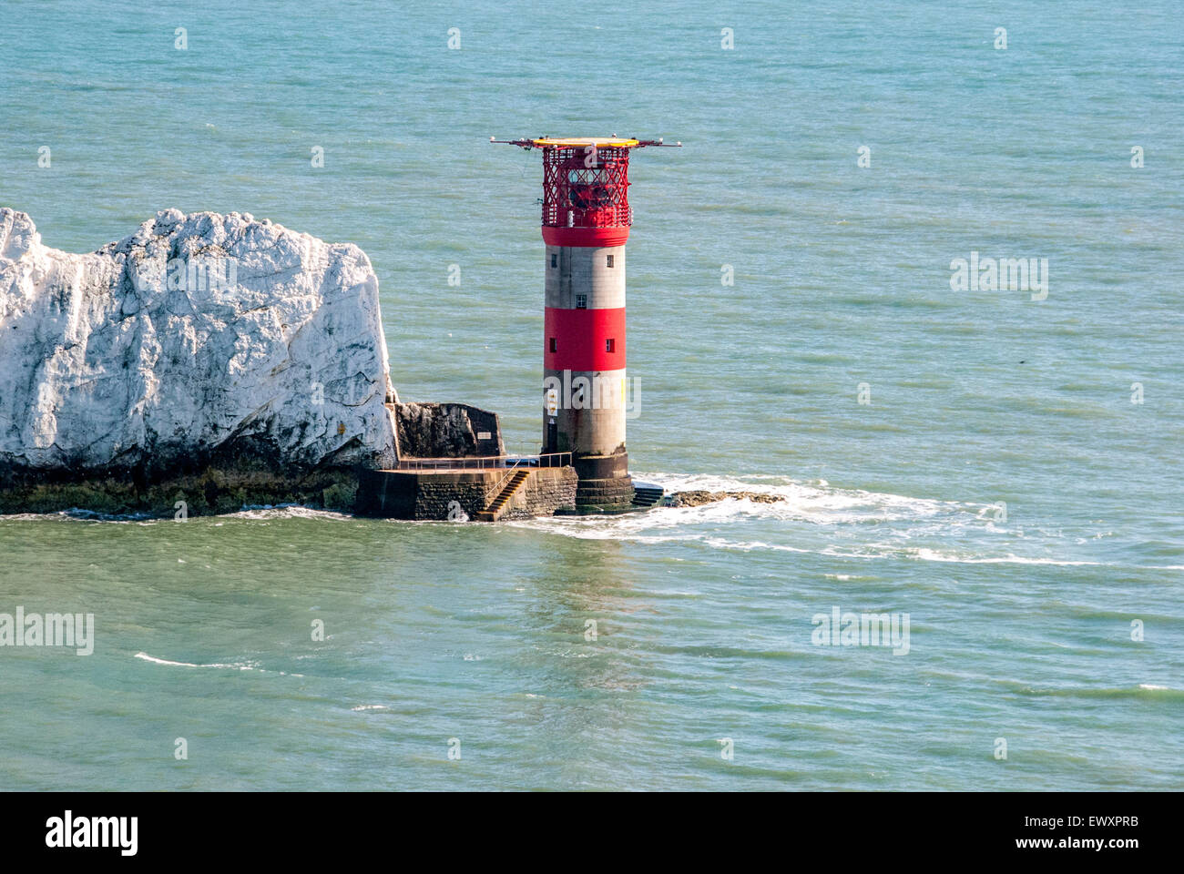 Aerial image of the Needle Lighthouse Isle of Wight United Kingdom ...